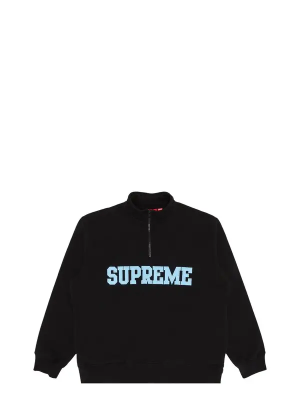 Supreme Collegiate Half Zip Pullover - Black