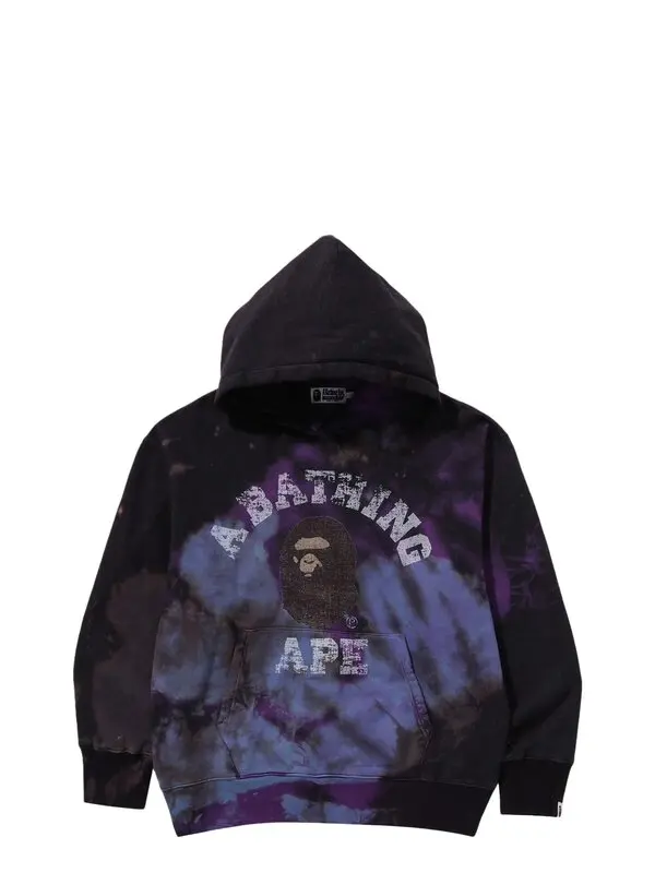 BAPE Tie Dye Relaxed Fit Hoodie - Black