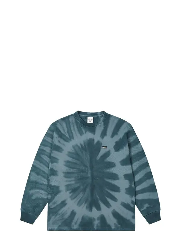 PALACE Tie-dye Waffle Long-sleeve - Blue