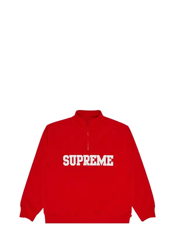 Supreme Collegiate Half Zip Pullover - Red