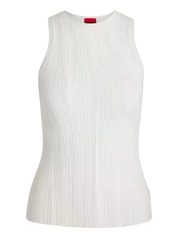 Hugo Ribbed-knit Tank Top - White