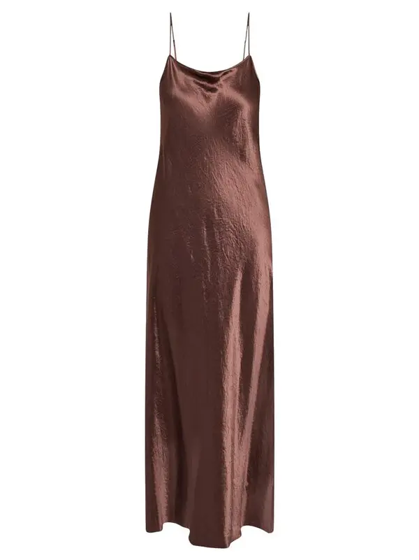 Vince Bias Slip Maxi Dress - Chocolate