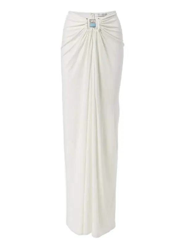Christopher Esber Embellished Jersey Maxi Skirt - White