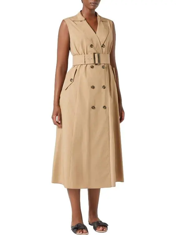 Marina Rinaldi Magnete Sleeveless Trench Dress - Hazelnut Brown