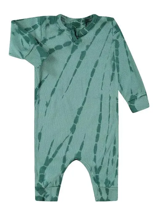 PAIGELAUREN Tie Dye Organic Cotton & Modal Romper - Green
