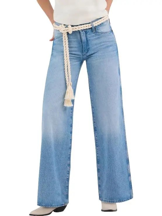 Wrangler World Wide High Waist Wide Leg Jeans - Rocky Wash