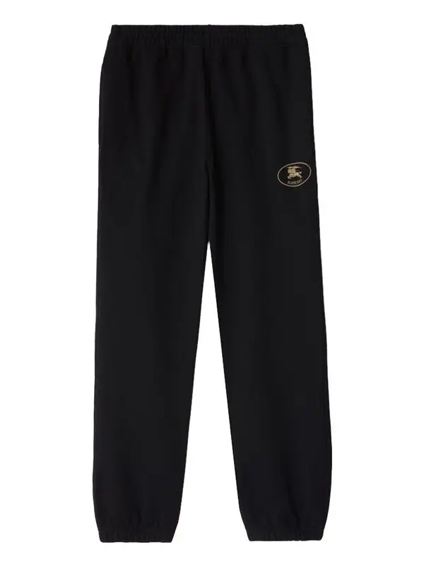 Burberry Knight Stamp Cotton Jogging Pants - Black
