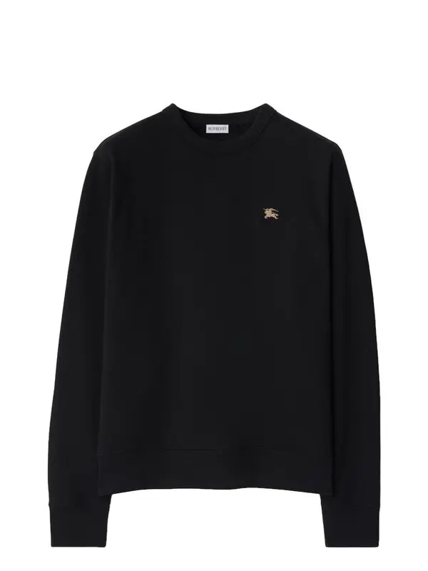 Burberry Knight Stamp Cotton Sweatshirt - Black