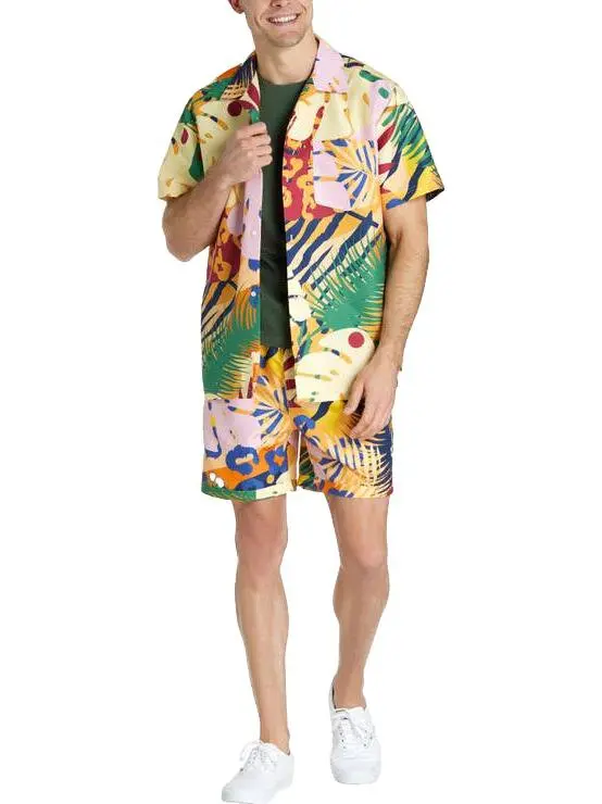 Opposuits Tropic Thrill Camp Shirt & Drawstring Shorts Set - Yellow Multi