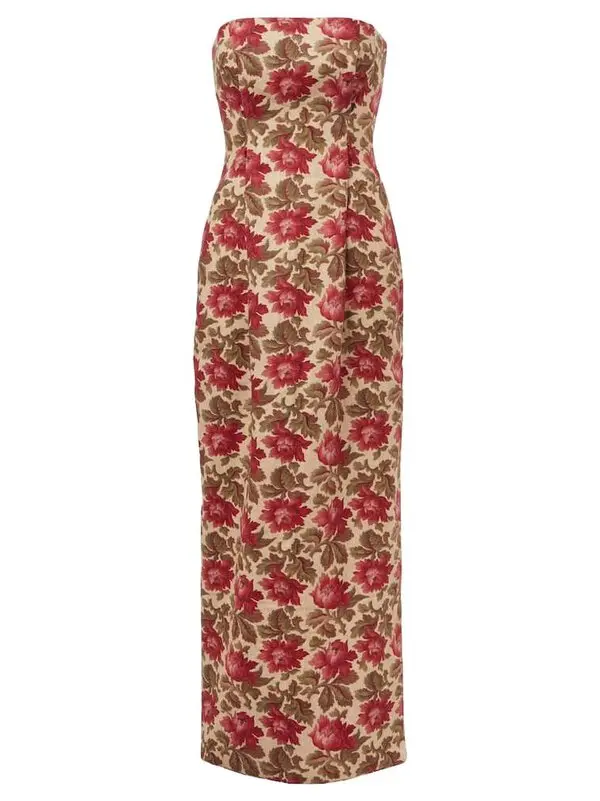 Posse Rosalie Floral Linen Bustier Dress - Multicoloured
