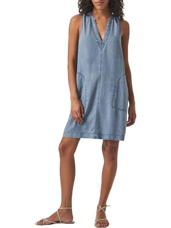 Splendid Mary Ann Sleeveless Shift Dress - Indigo