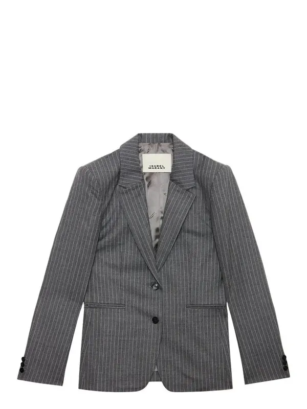 Isabel Marant Reva Striped Jacket - Gray