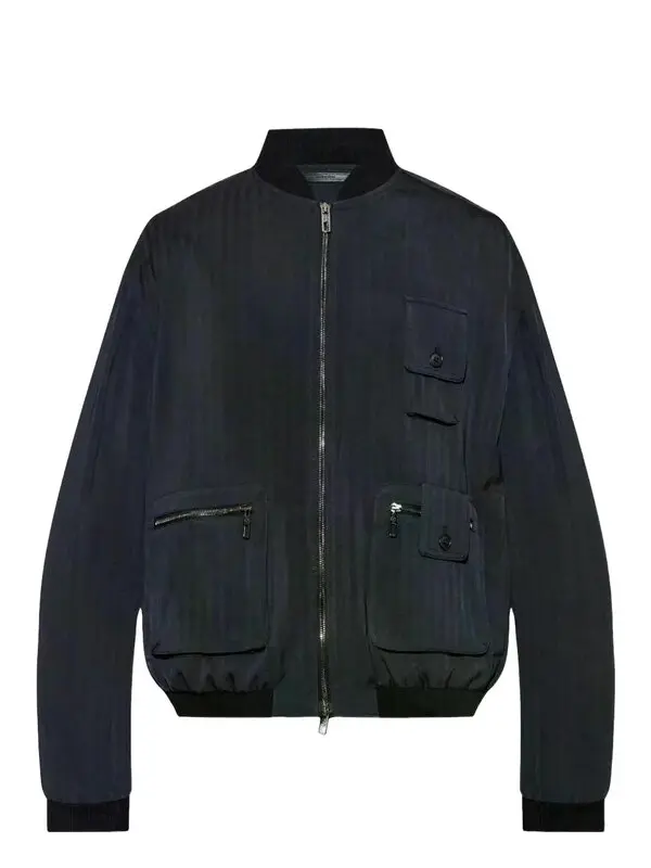 Giorgio Armani Zip-up Bomber Jacket - Blue