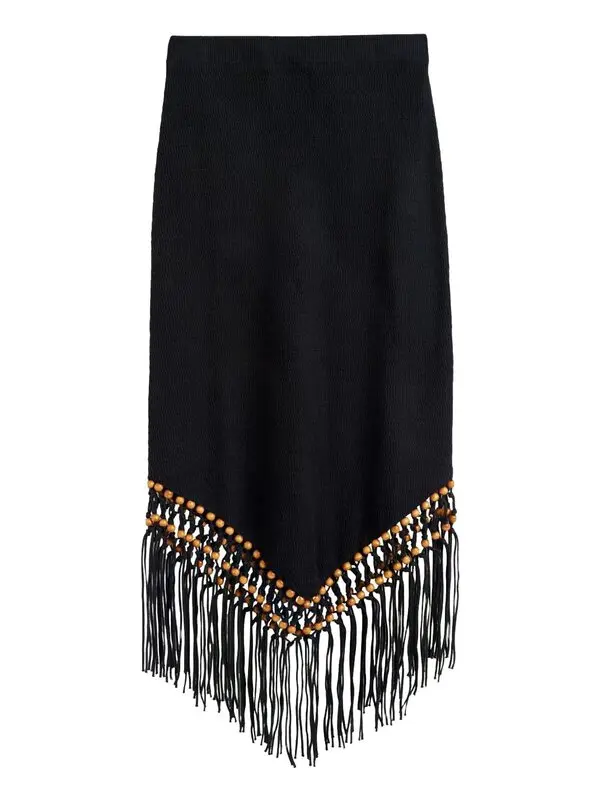 Chinti & Parker X Laura Whitmore Beaded Skirt - Black
