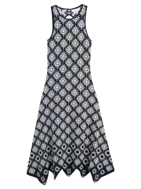 Chinti & Parker X Laura Whitmore Sunflower Dress - Black