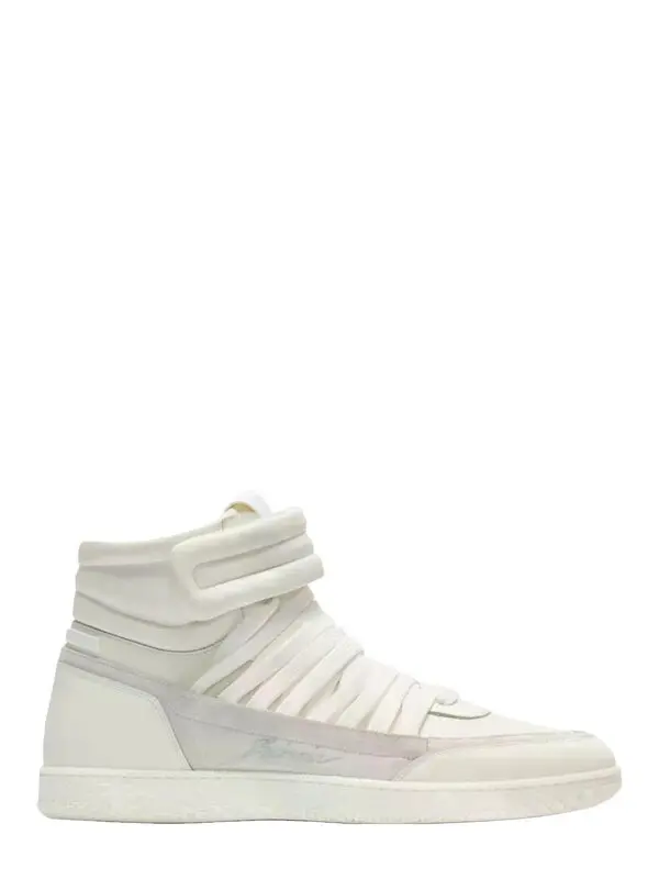 Balmain Leather High-top Sneakers - White