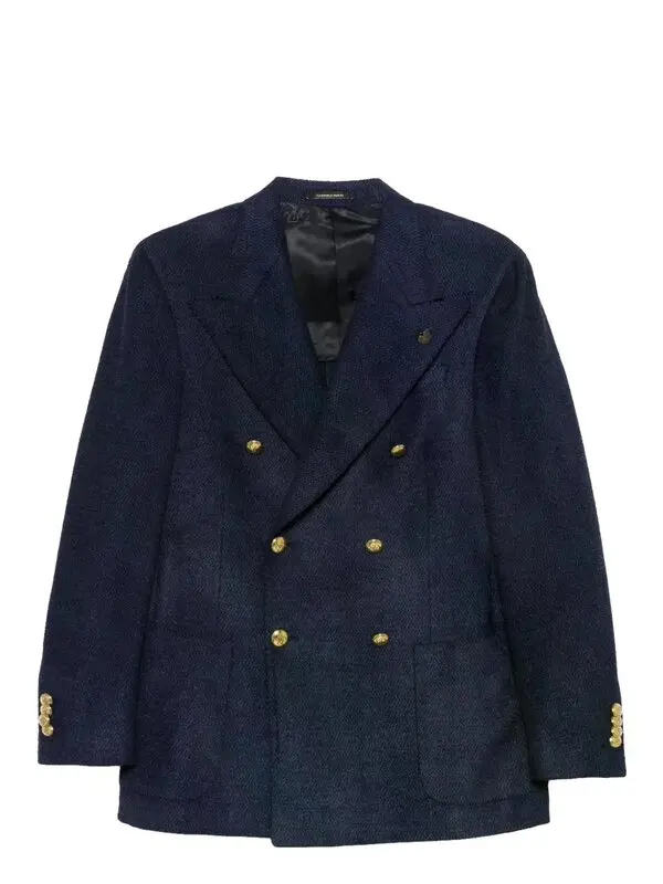 GABRIELE PASINI Textured Blazer - Blue