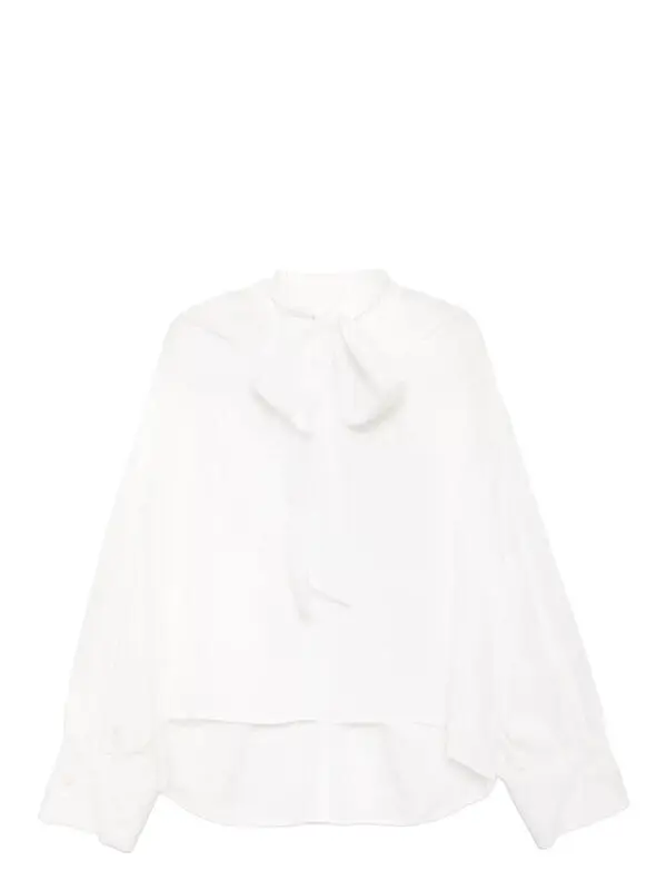 Goen.j Tie-detailed Blouse - White