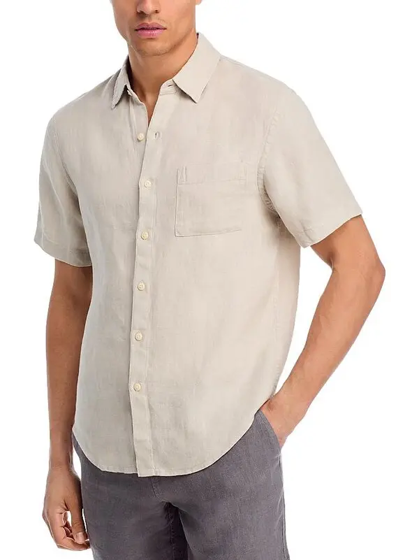 ALEX CRANE Ola Regular Fit Linen Shirt - Bone