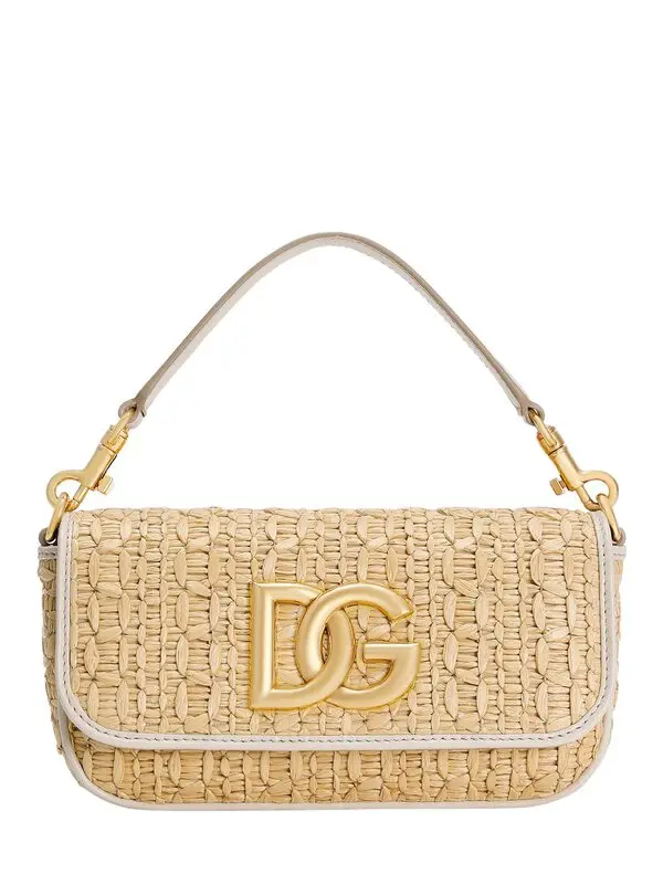 Dolce & Gabbana Raffia Crochet Shoulder Bag - Multicolor