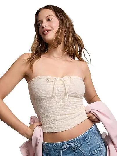 Pink Base Stretch™ Tube Top - Beige