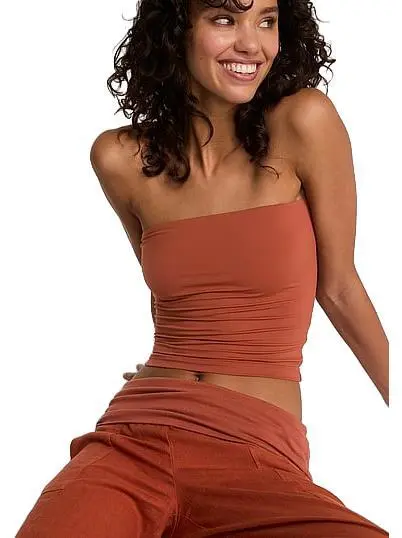 Pink Base Stretch™ Tube Top - Brown