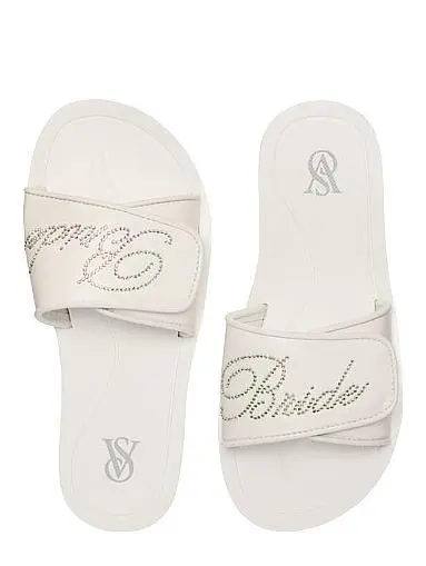 Victoria's Secret Bridal Slide Sandals - White,ivory
