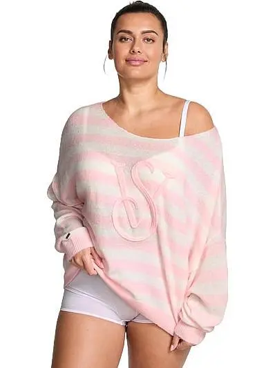 Victoria's Secret Knit Boatneck Sweater - Print