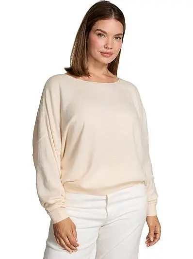 Victoria's Secret Knit Boatneck Sweater - White,ivory