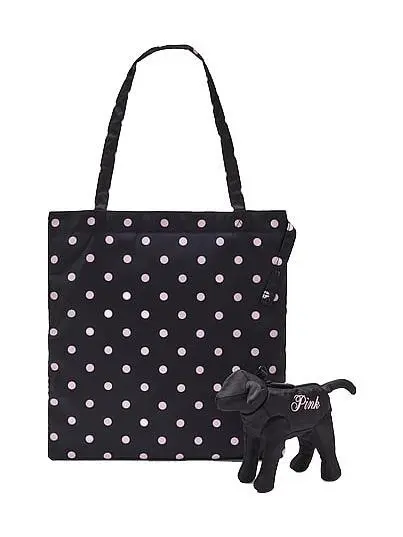 Pink Packable Tote Bag - Print