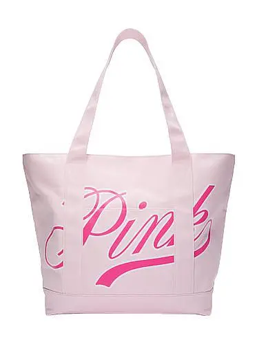 Pink Canvas Tote Bag - Pink