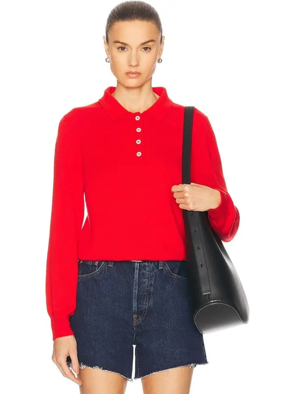 &daughter Aiofe Polo Sweater - Poppy Red