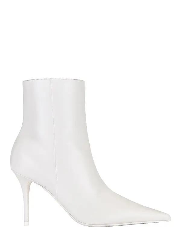 Amina Muaddi Barbara 90 Nappa Bootie - White