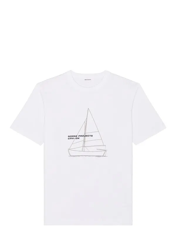 Norse Projects Holger Organic Boat Print T-shirt - White