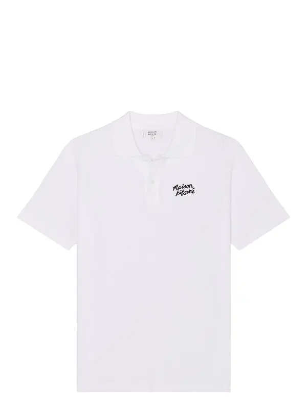 Maison Kitsuné Handwriting Comfort Polo - White