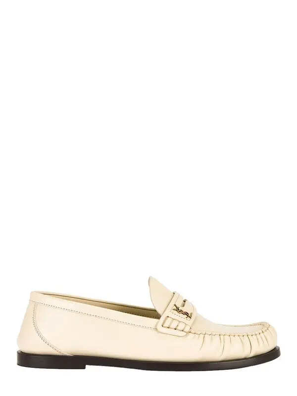 Saint Laurent Flat Loafer - Neutro