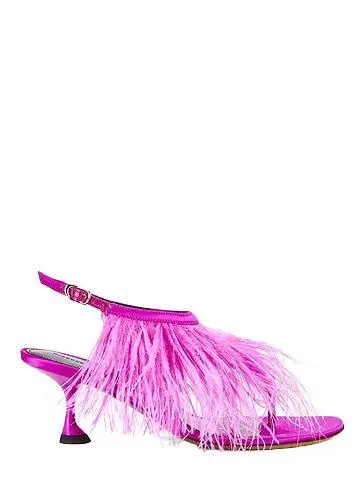 Proenza Schouler Feather Embellished Thong Sandals - Fuchsia