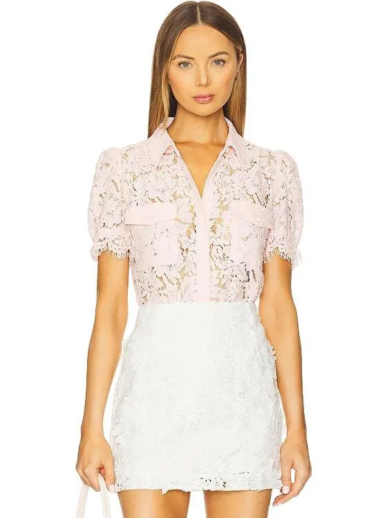 Generation Love Mina Lace Shirt - Petal Pink