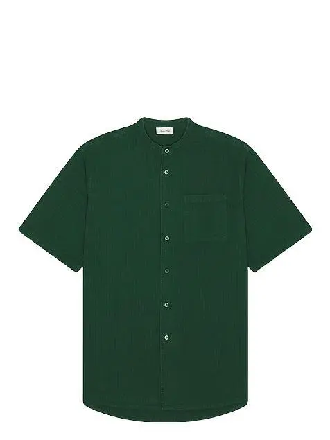 American Vintage Rygybay Button Down Shirt In Green - Forest