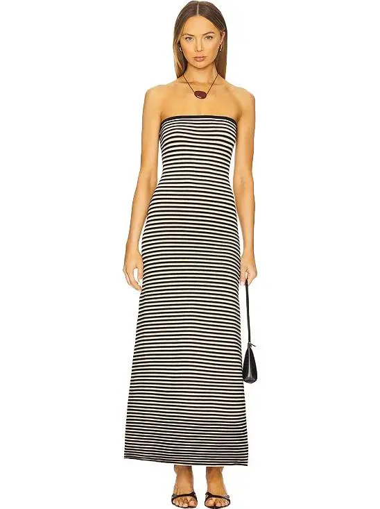 THE WOLF GANG Sunmor Knit Maxi Dress - Noir