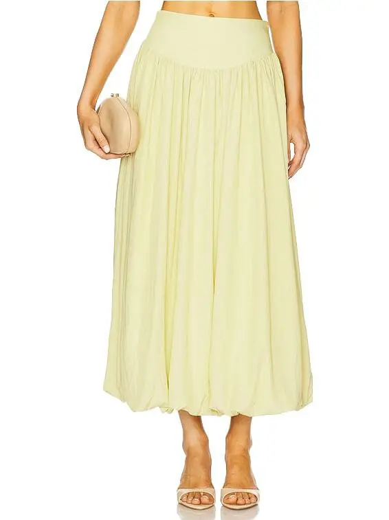NICHOLAS Zaira Bubble Midi Skirt - Pistachio