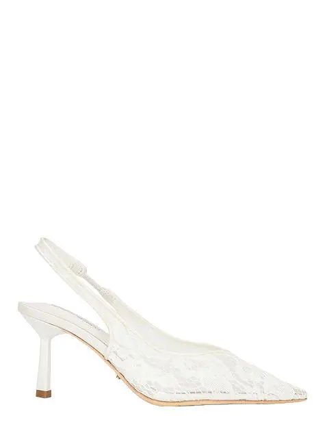 TONY BIANCO Breeze Slingback Pumps - White Brocade