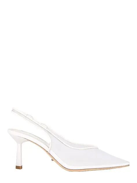 TONY BIANCO Breeze Slingback Pumps - White Nylon