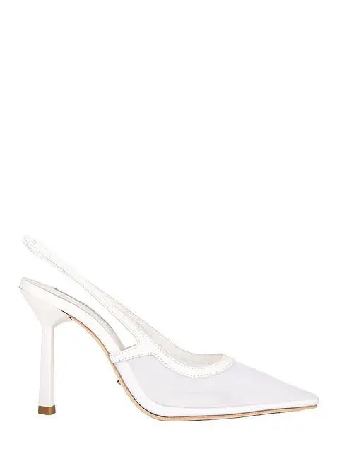 TONY BIANCO Glide Slingback Pumps - White Nylon