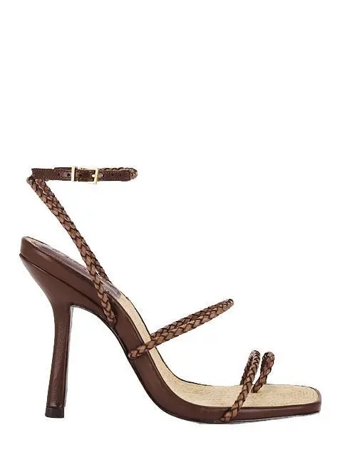 Schutz Kaya Braided Sandal - Desert Brown