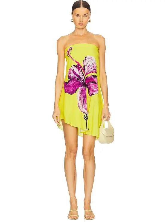 Rococo Sand Mini Dress - Yellow Purple