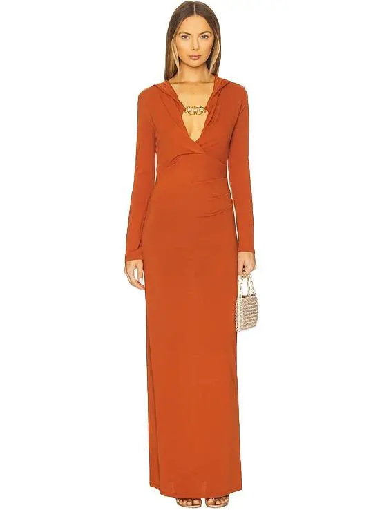 Giuseppe Di Morabito Long Sleeve Maxi Dress - Brown