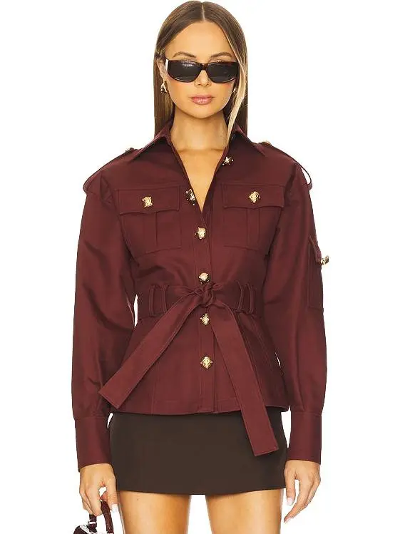 Giuseppe Di Morabito Button-up Shirt With Waist Tie - Bordeaux