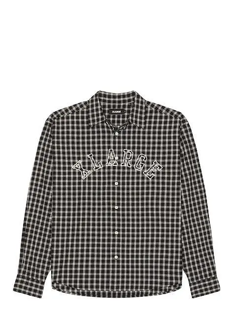 XLARGE Patch Logo Plaid Shirt - Black