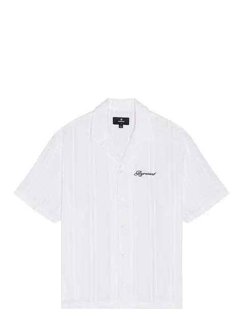 REPRESENT Embroidered Bowling Shirt In White - Antique White